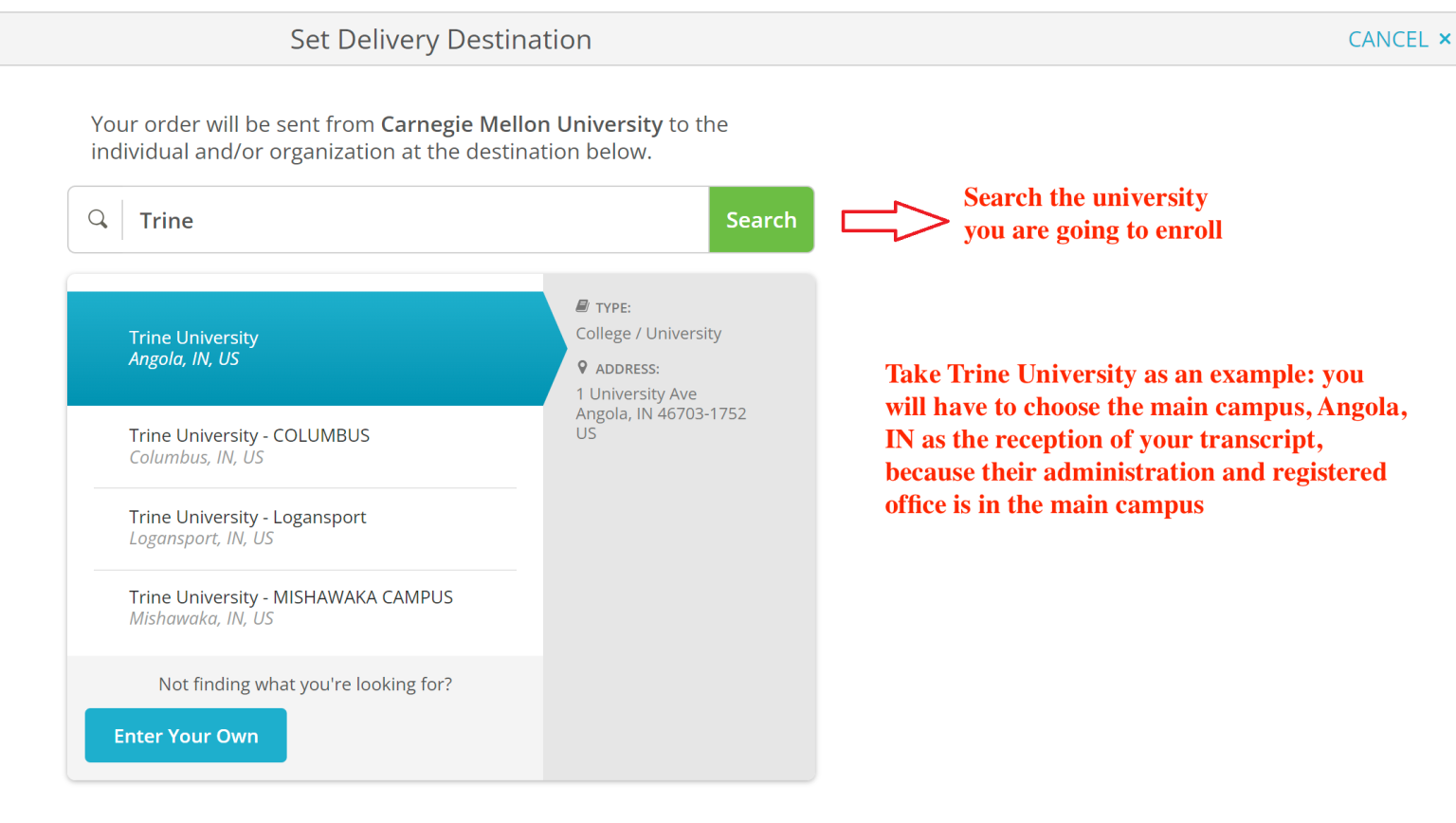 A step by step guide on how to order and send official transcripts ...